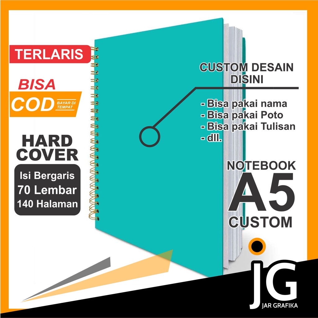 Jual BUKU CATATAN CUSTOM A5 HARD COVER / BUKU DIARY CUSTOM / NOTEBOOK ...