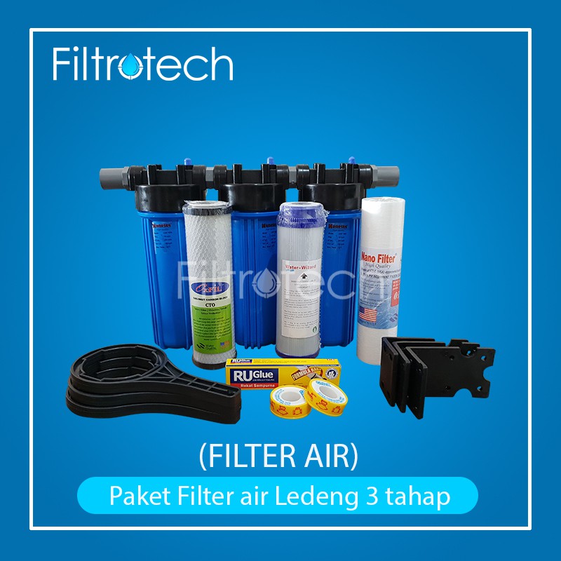 Jual Paket Filter Air Ledeng pam EKO - BLUE 3 tahap Indonesia|Shopee ...