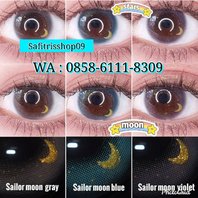 Jual [ BISA COD ] SOFTLENS EOS SAILOR MOON NORMAL (PLANO) (FREE MASKER ...