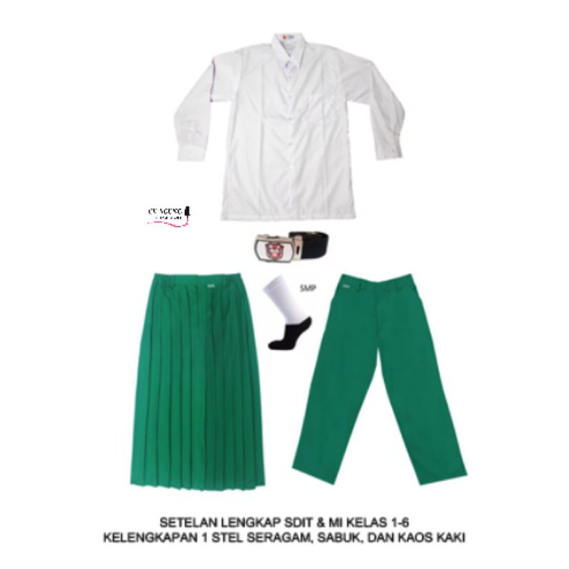Jual Setelan Lengkap Seragam Sekolah Anak Madrasah Ibtidaiyah / Setelan Seragam Sekolah Kemeja ...