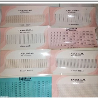 Jual stiker tabungan target viral tik tok size M | Shopee Indonesia