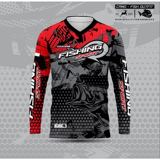 Jual Jersey Custom Mancing Dryfit Permium motif Fishing Sport Merah | Shopee Indonesia