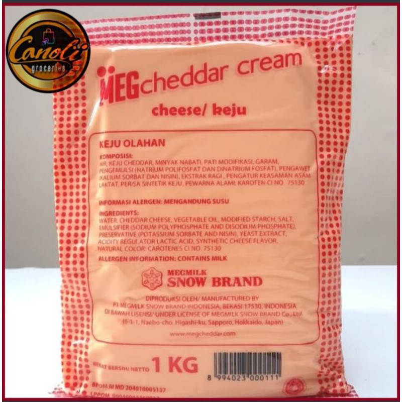 Jual Keju Meg Cheddar Cream Cheese 1kg | Shopee Indonesia