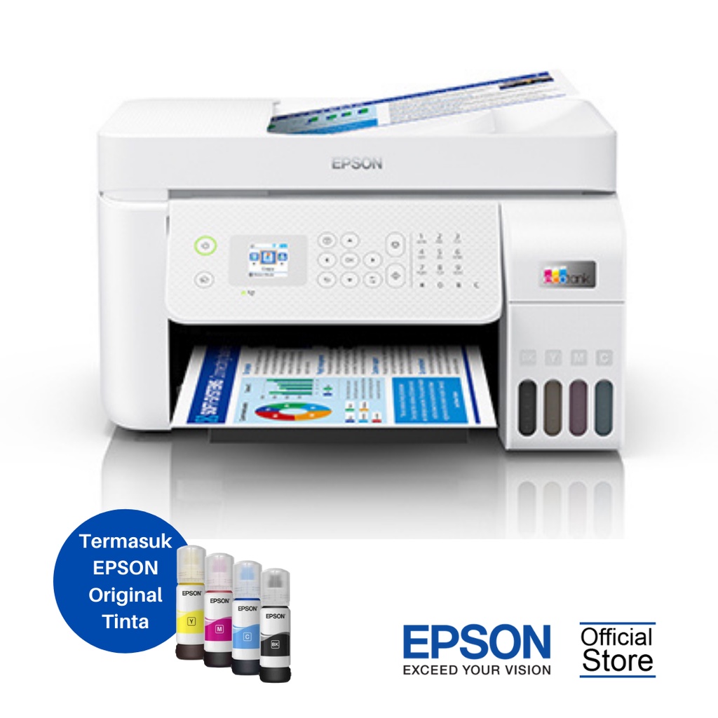 Jual Epson Printer L5296 EcoTank Ink Jet Printer Scan Copy WiFi, With ...