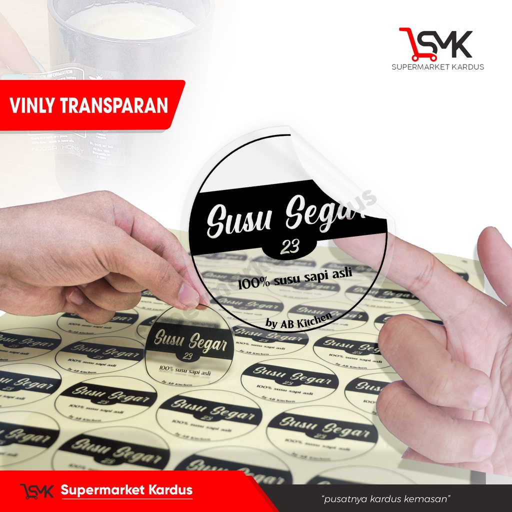 Jual Sticker Vinyl Transparan (CUSTOM) - Sticker Anti Air - Sticker ...