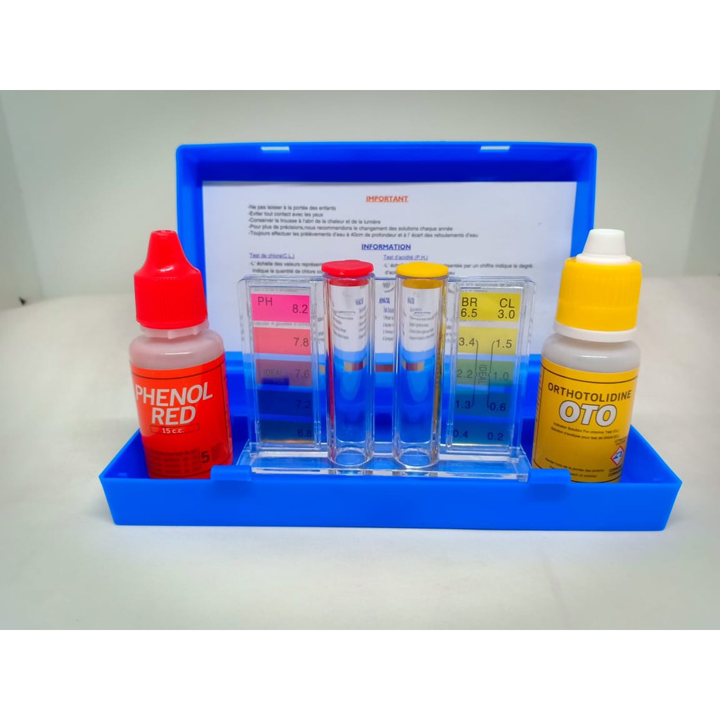 Jual [ALAT] 1 set TESKIT ALAT/ Alat Cek Ph & Pl air kolam renang ...