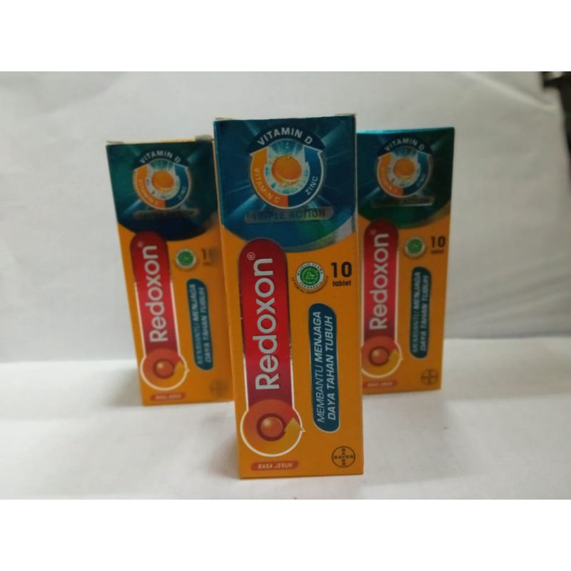 Jual Redoxon Vitamin C + Zinc Rasa Jeruk (10 Tablet) | Shopee Indonesia