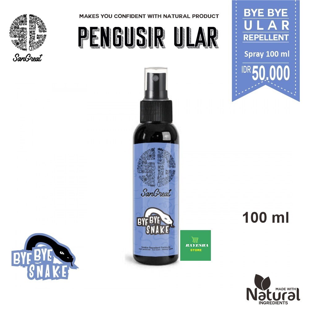 Jual Pengusir Ular Spray Alami Bye Bye Snake 100 ml | Shopee Indonesia