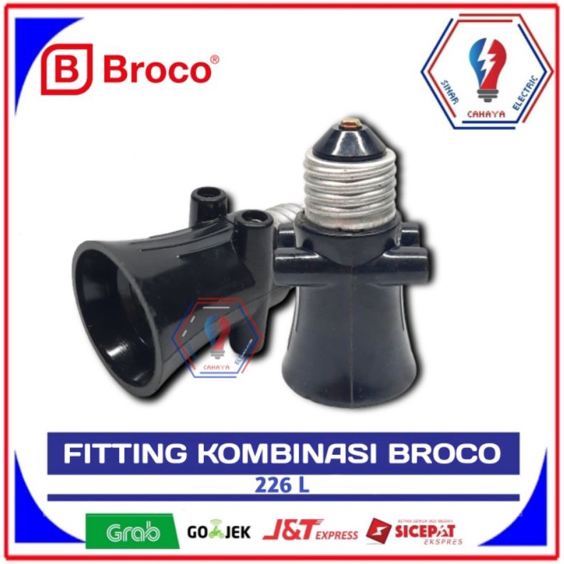 Jual BROCO Fitting Kombinasi 226 L Hitam SNI | Shopee Indonesia