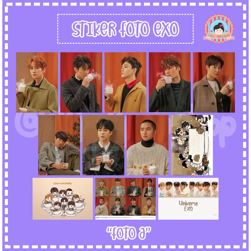 Jual STIKER FOTO EXO KPOP ISI 12PCS | Shopee Indonesia
