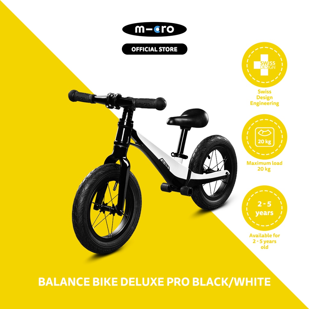 Jual Micro Balance Bike Deluxe Pro Black & White - Sepeda Keseimbangan ...
