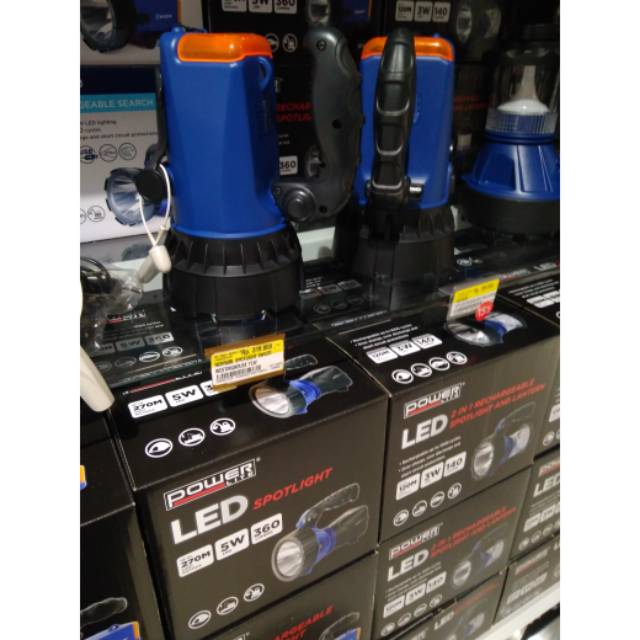 Jual POWER lite senter led rechargeable dengan lentera 7 W , ACE ...