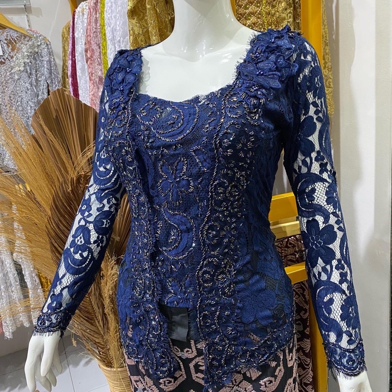 Jual Kebaya Modifikasi Payet | Kebaya Full Payet Tepi Bunga | Kebaya ...