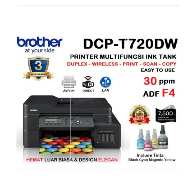 Jual Printer Brother DCP-T720DW Ink Tank Multifunction T720 Wifi Duplex ADF Indonesia|Shopee ...