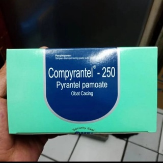Jual COMPYRANTEL 250 Pyrantel Pamoate Obat Cacing 50tablet | Shopee ...
