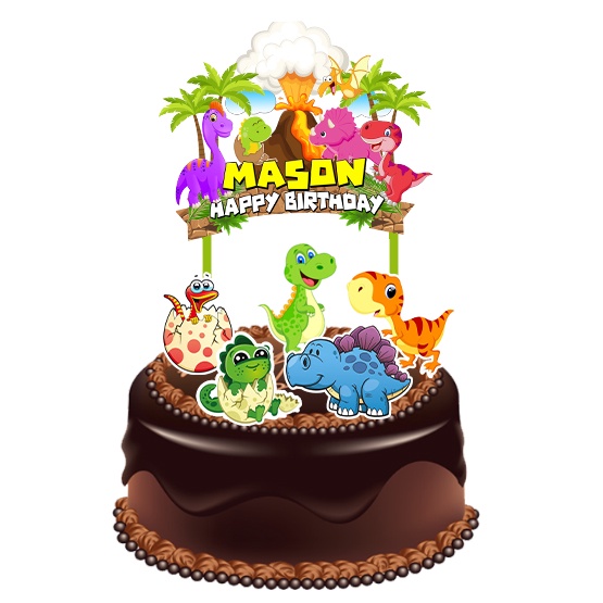 Jual Dino Teloor Topper Cake Birthday / Hiasan Kue Ulang Tahun ...