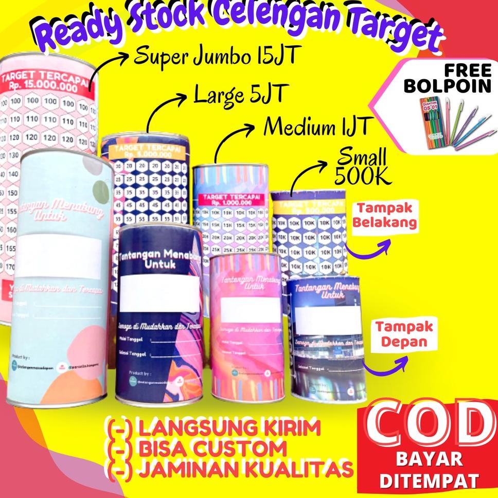 Jual [KODE PRODUK GV8AK4653] COD CELENGAN TARGET VIRAL UKURAN M KALENG ...