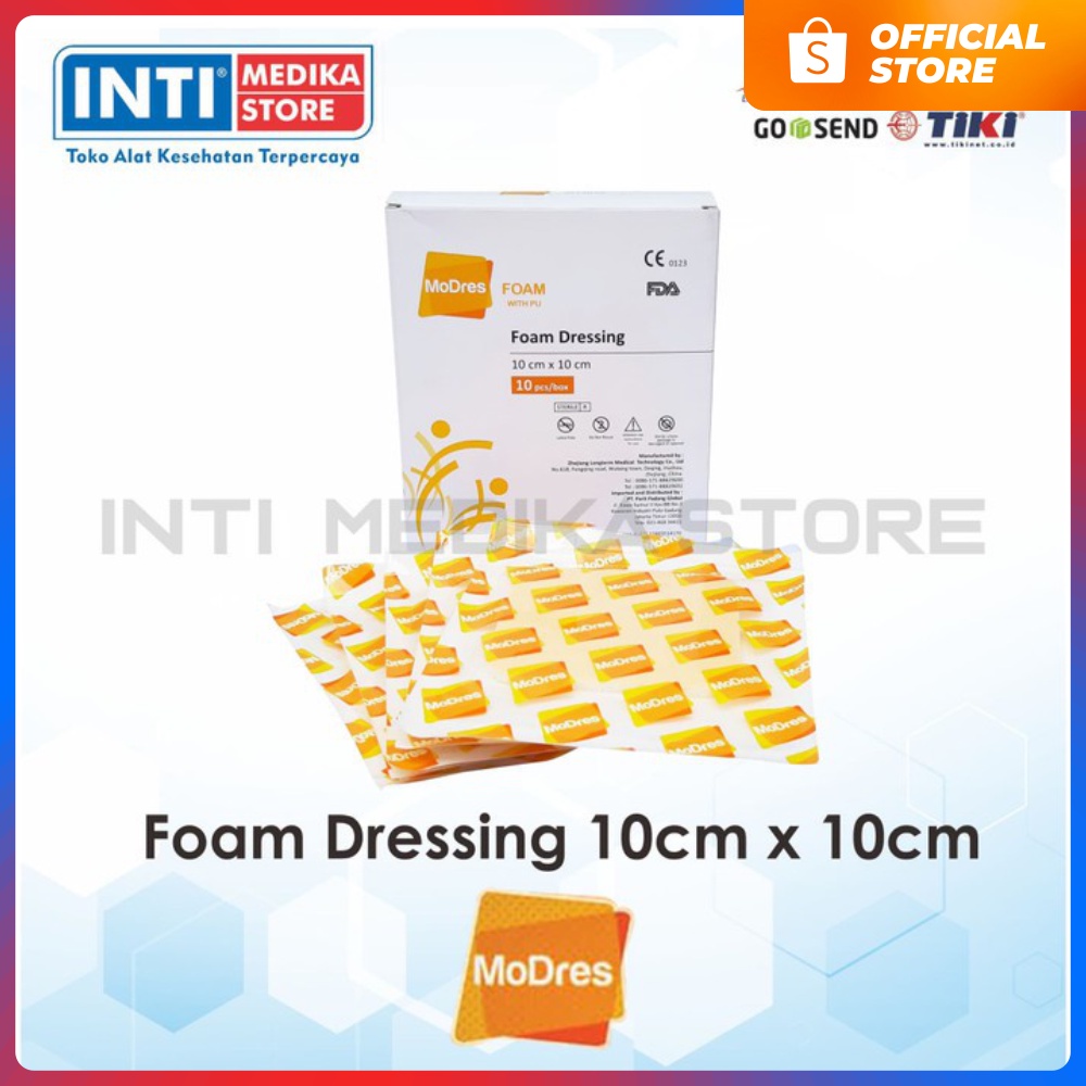 Jual MODRES - Foam Dressing Non Adhesive 10cm x 10cm / Plester Luka ...