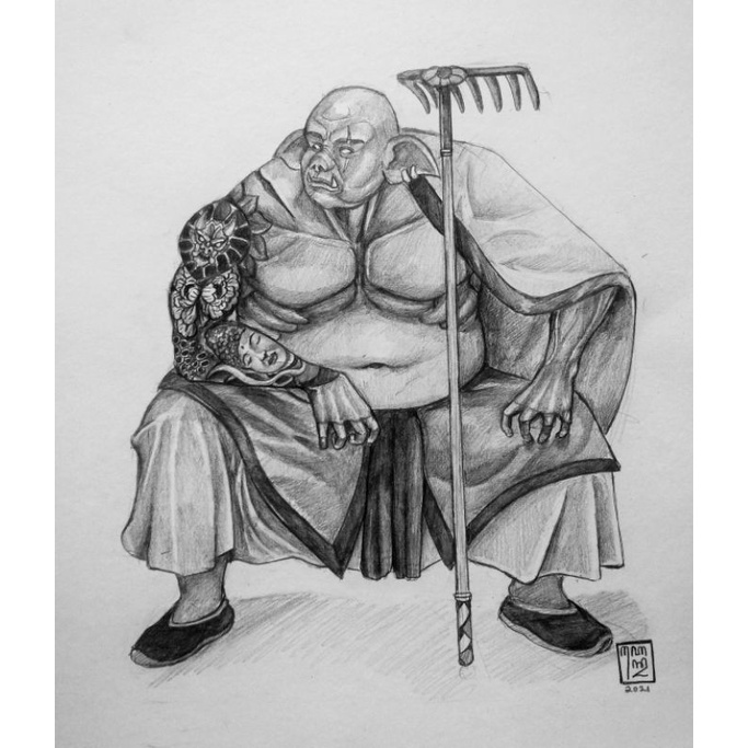 Jual Lukisan Karakter/Original Character/OC Zhu Bajie/cu pat kai ukuran ...