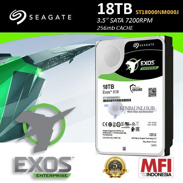 Jual Seagate EXOS X18 [ST18000NM000J] - 18TB 3.5" HDD SATA, 7200RPM ...