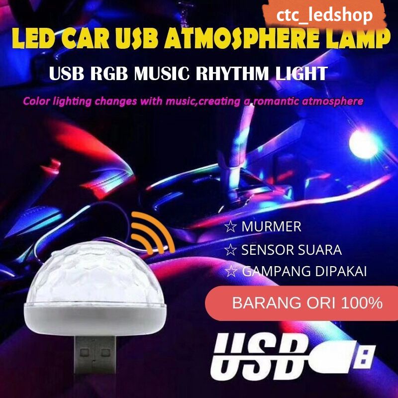 Jual Lampu LED RGB Disco Colok USB Lampu Kabin Mobil Interior / Lampu ...