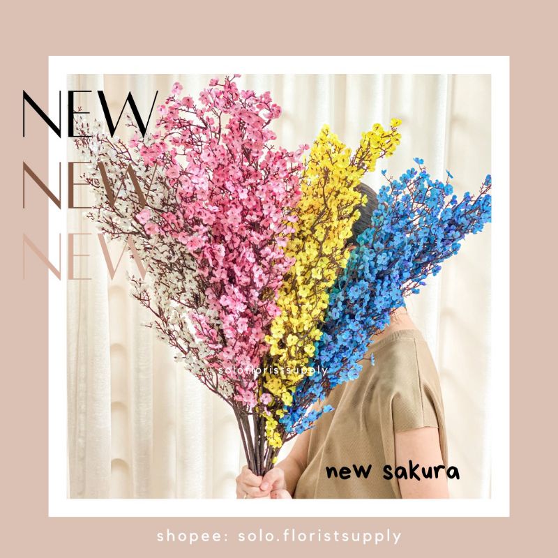 Jual SAKURA new gypsophilla bunga artificial bunga sakura Imlek bunga ...