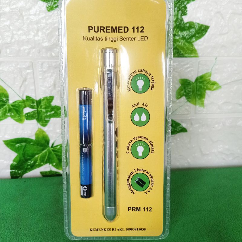 Jual Penlight Puremed / Senter Puremed + Baterai ( Cahaya Kuning ...