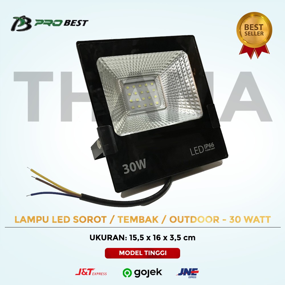 Jual lampu led sorot / tembak / floodlight / outdoor 30w 30 watt reflector probest IP66 kualitas ...