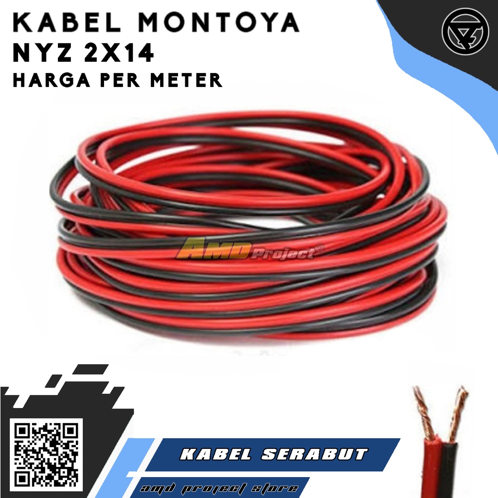 Jual Kabel Serabut Montoya NYZ 2x14 Diameter 2mm 2 Jalur Superior Quality | Shopee Indonesia