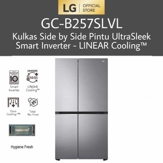 Jual LG GC-B257SLVL / GCB257SLVL Kulkas Side by Side Pintu UltraSleek SmartInverter 694L ...