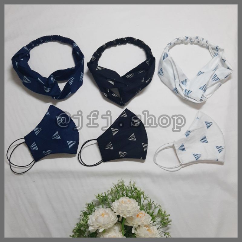 Jual Bandana Masket set (Segitiga Garis) | Shopee Indonesia