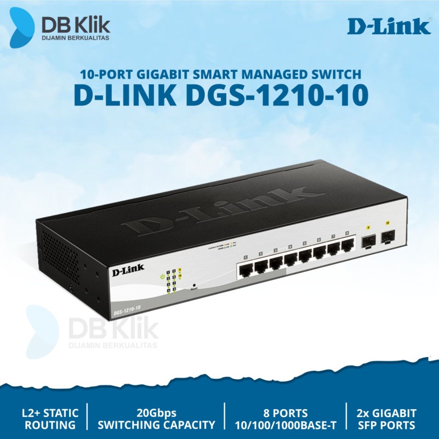 Jual Switch D-Link DGS-1210-10 10Port Gigabit Managed- HUB DLink ...