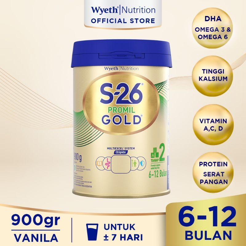 Jual S-26 PROMIL GOLD TAHAP 2 SUSU FORMULA LANJUTAN USIA 6-12 BULAN, KALENG 900GR | Shopee Indonesia