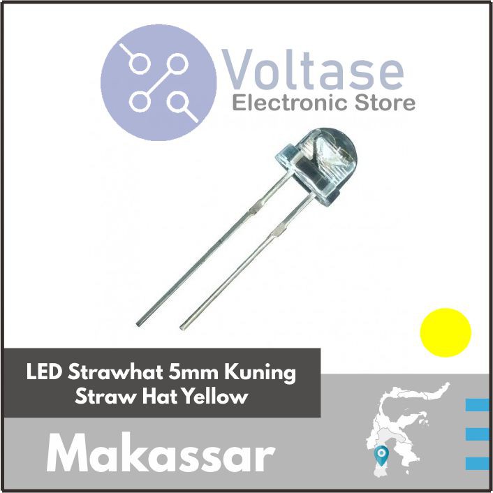 Jual LED Strawhat 5mm Kuning Straw Hat Yellow | Shopee Indonesia