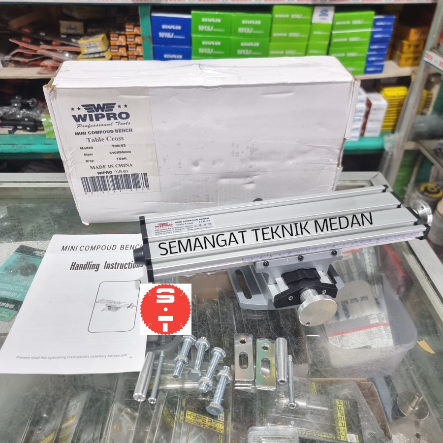 Jual TCR63 RAGUM MEJA MILLING BUBUT ALUMINIUM MINI TABLE CROSS WIPRO ...