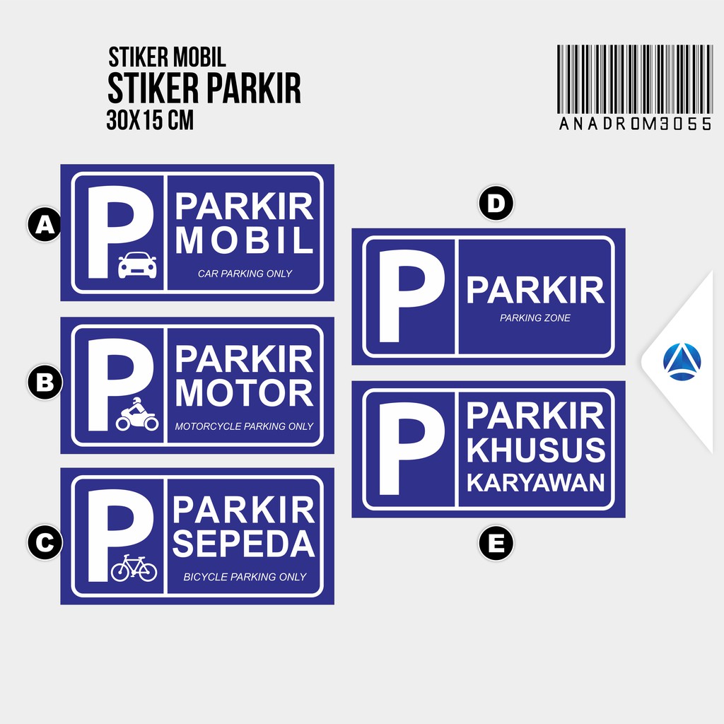 Jual Stiker Parkir Area 30x15CM | Parking Zone | Anadrom 3055 | Shopee ...
