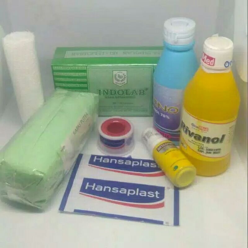 Jual P3K paket obat pertolongan pertama betadin rivanol kasa | Shopee ...