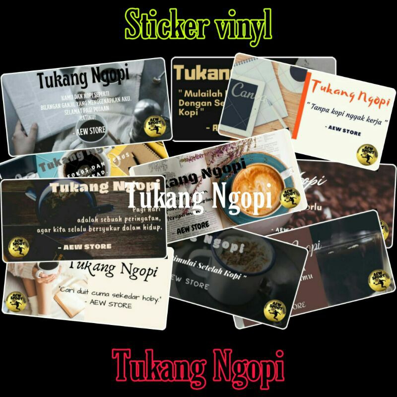 Jual Sticker vinyl Tukang Ngopi stiker motor setiker mobil murah ...