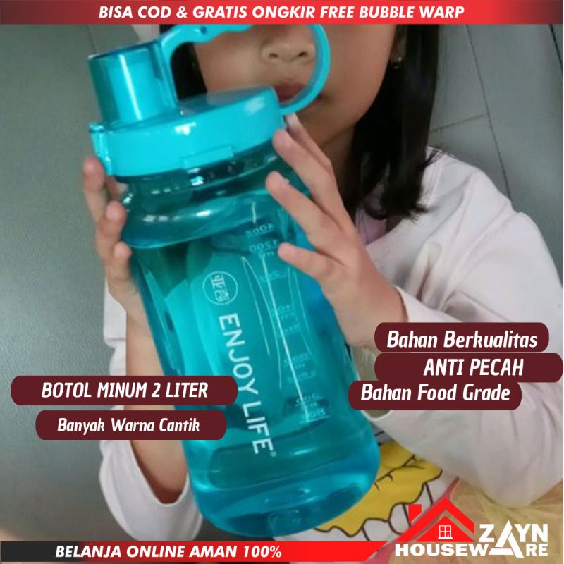 Jual Botol Minum / Tumbler / Tupperware Enjoy Life kapasitas 2 liter ...