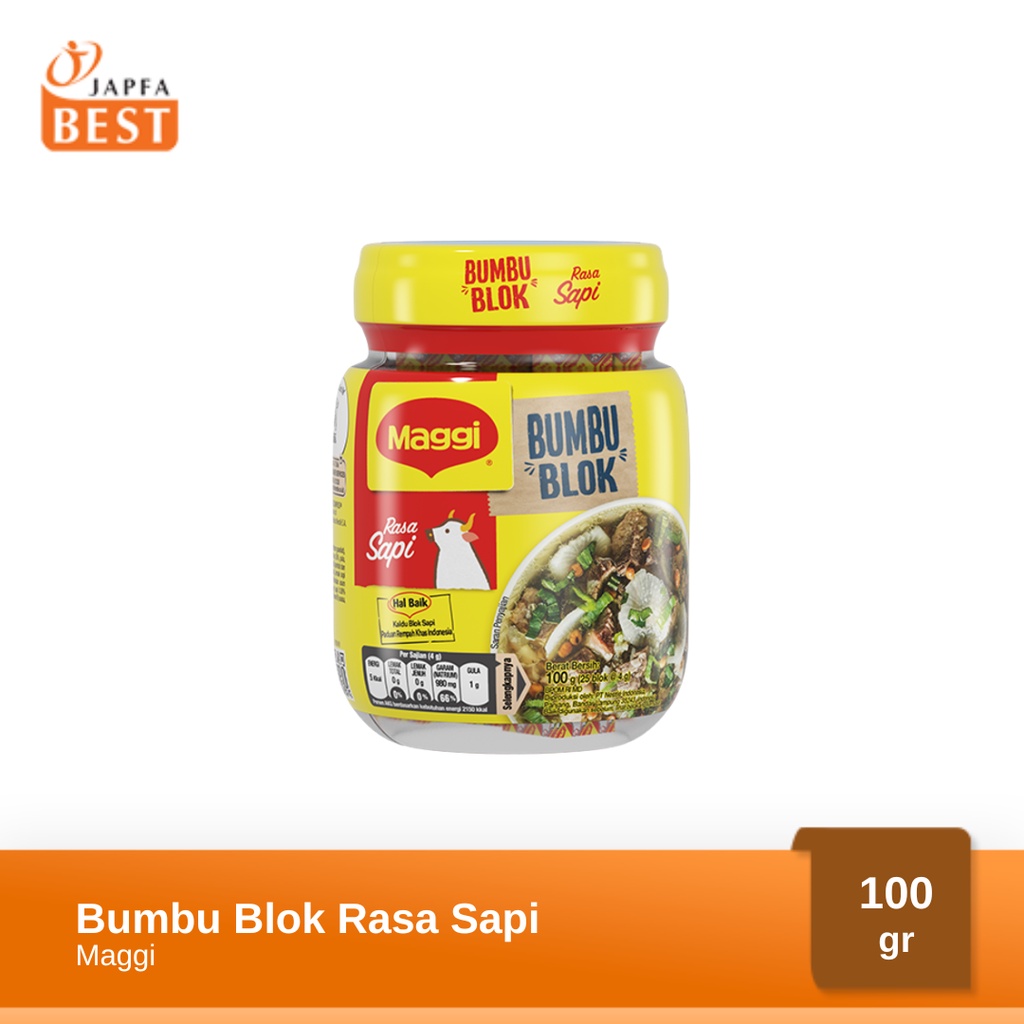 Jual Bumbu Blok Penyedap Rasa Sapi Maggi Jar 100gr (25pcs x 4gr ...