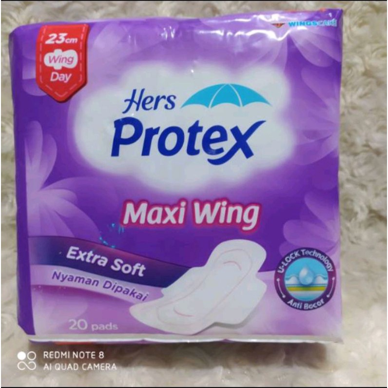 Jual Hers Protex Maxi Wing Day 23cm isi 20pads / pembalut | Shopee ...