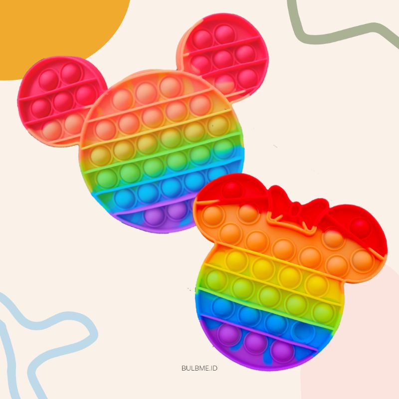 Jual Pop It mickey minnie fidget toy murah rainbow Penghilang Stress ...