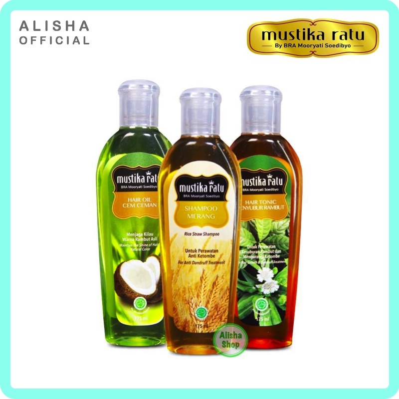 Jual Paket MUSTIKA RATU ( Minyak Cem Ceman 175 mL + Shampoo Merang 175 ...