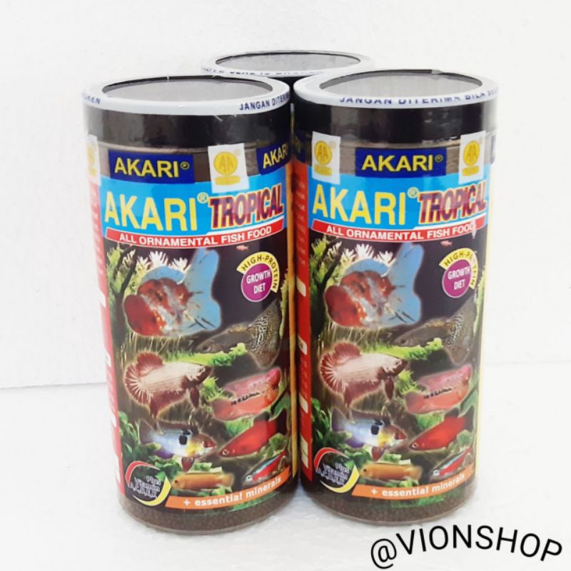 Jual Akari Tropical 100gram Pakan Ikan Hias Cupang Guppy Gapi Mas Koki ...