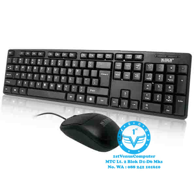 Jual KEYBOARD+MOUSE USB M-TECH STK-05 / KB05-MTC | Shopee Indonesia