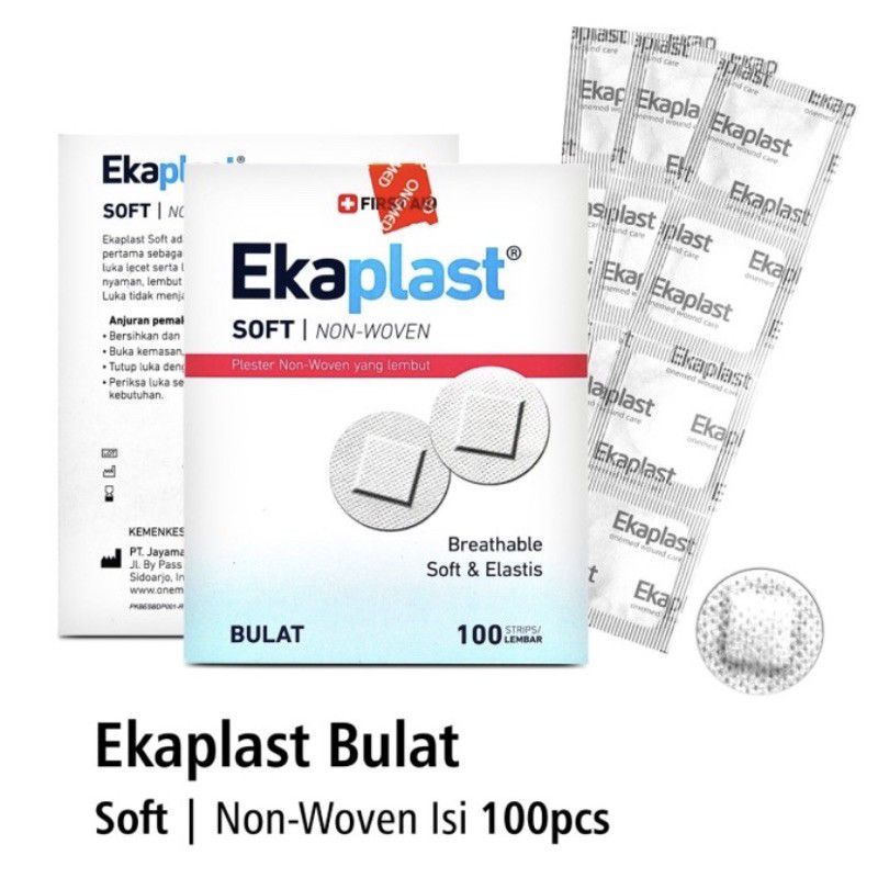 Jual plester ekaplast / pelester isi 100 / plester bulat / plester luka ...