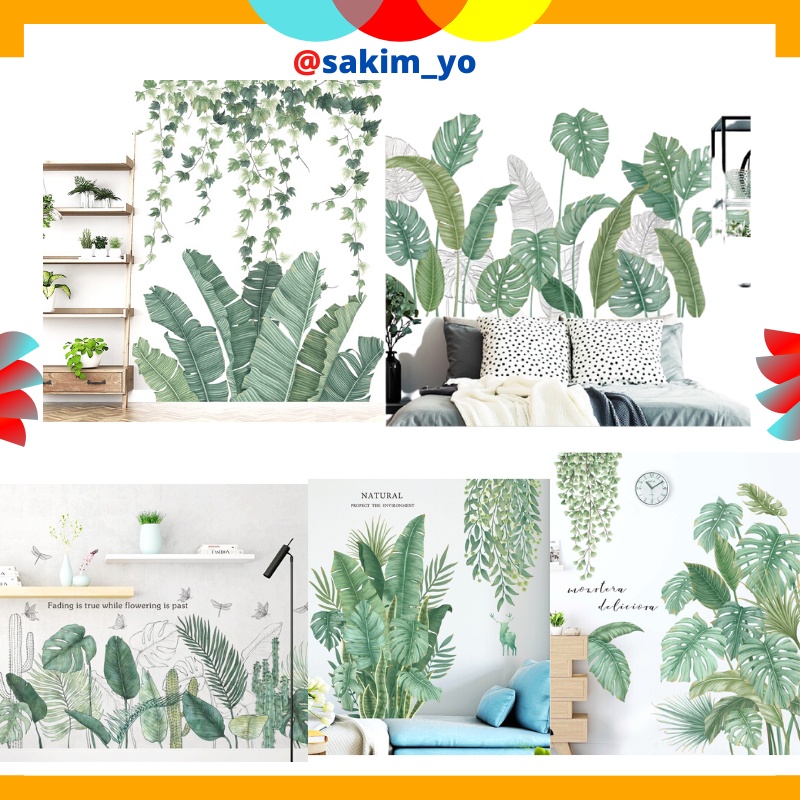Jual WALLSTIKER WALLSTICKER WALL PAPER STIKER STICKER WALLPAPER DINDING WALSTICKER POHON DAUN ...