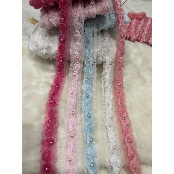 Jual renda bunga2 harga per 50cm(setengah meter) | Shopee Indonesia
