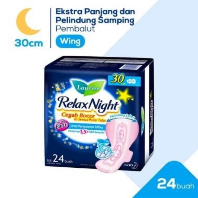 Jual LAURIER RELAX NIGHT ( 30 cm isi 24 ) | Shopee Indonesia