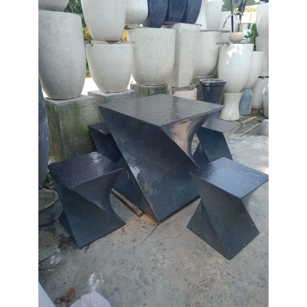 Jual Meja Batu Set Teraso Spiral | Shopee Indonesia